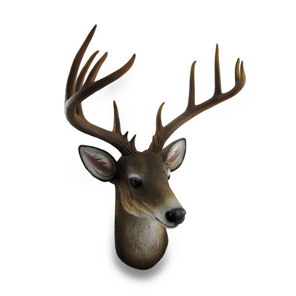 Zeckos | Wall Decor | 2 Point Buck Deer Head Bust Wall Hanging Lodge ...